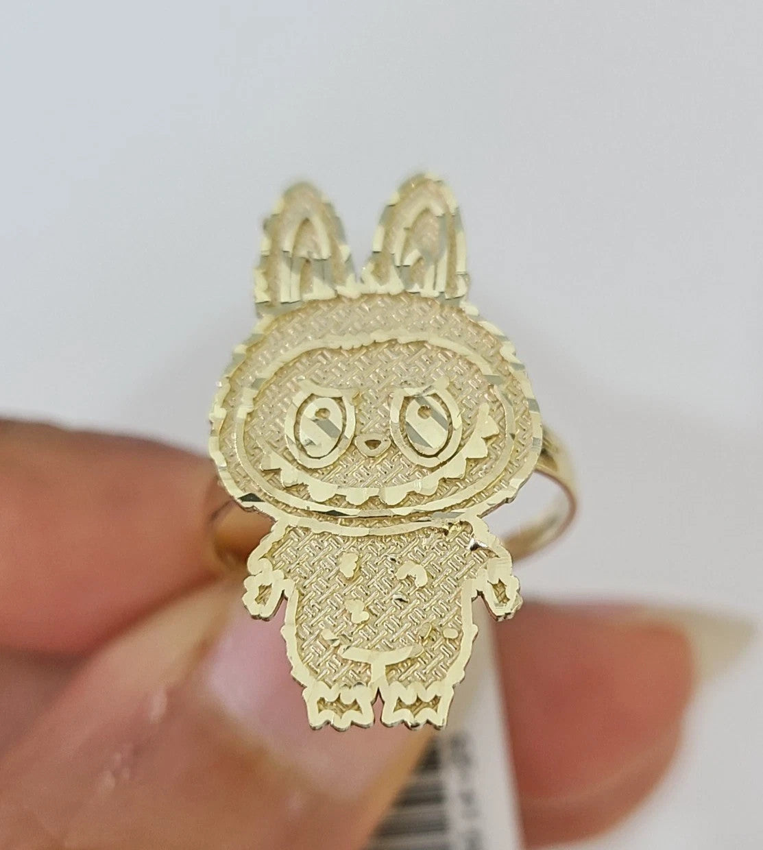 10k Cartoon Monster Ring Yellow Gold Men Women Real Genuine – GDJ
