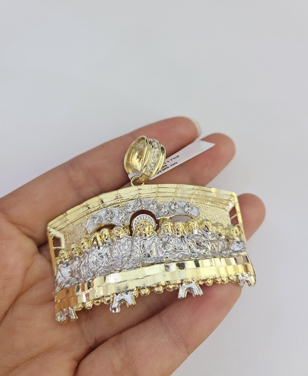 10k Last Supper Charm Pendant REAL 10Kt Religious Yellow Gold – Aliyah ...