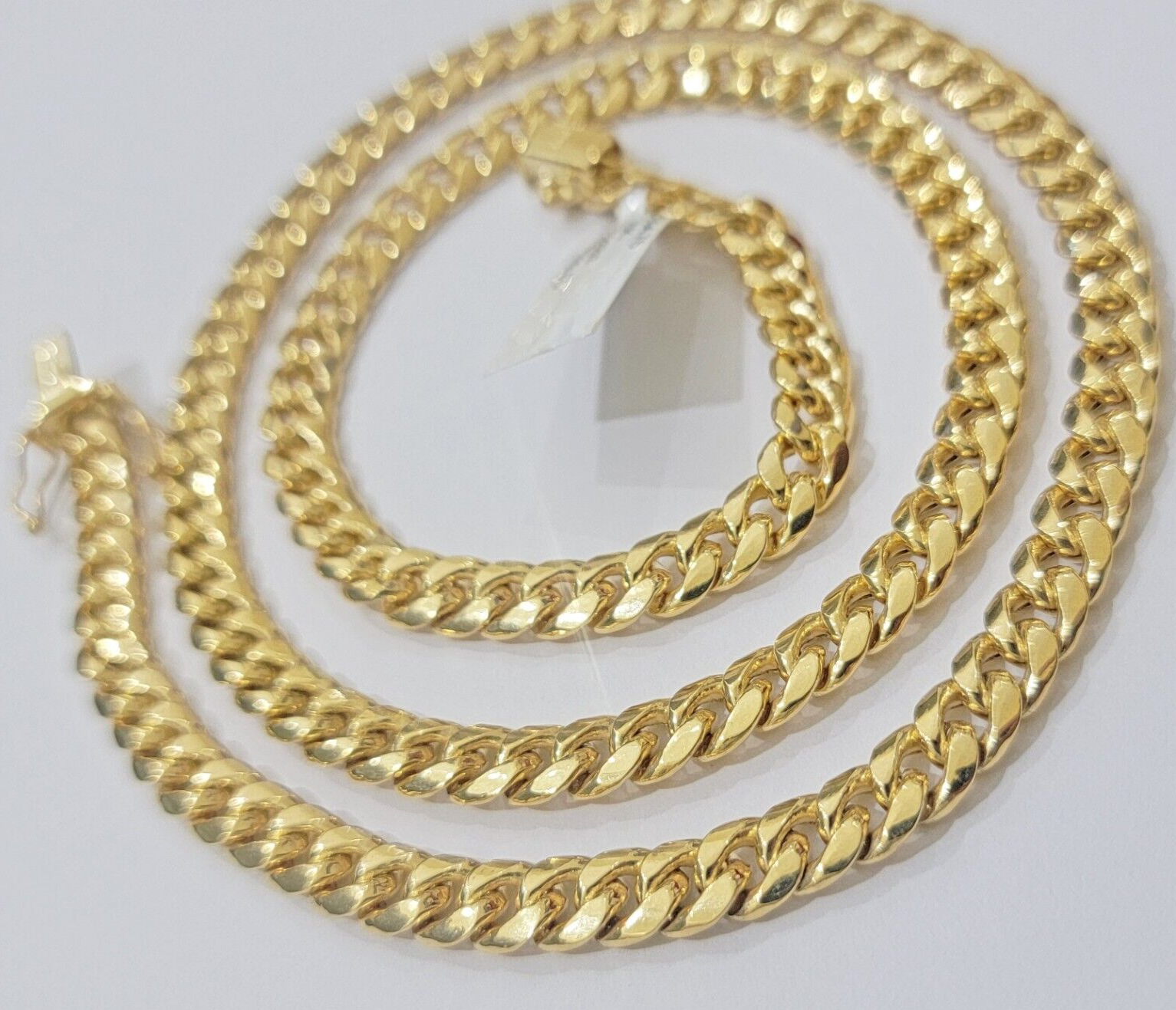 10k Gold Necklace 7mm 26 Inch Miami Cuban Link Chain REAL 10kt yellow – GDJ