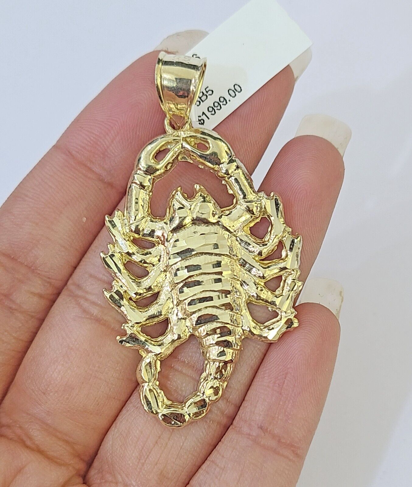 10K Yellow Gold Scorpion Charm Pendant Zodiac Sign Real 10k Real Genui ...