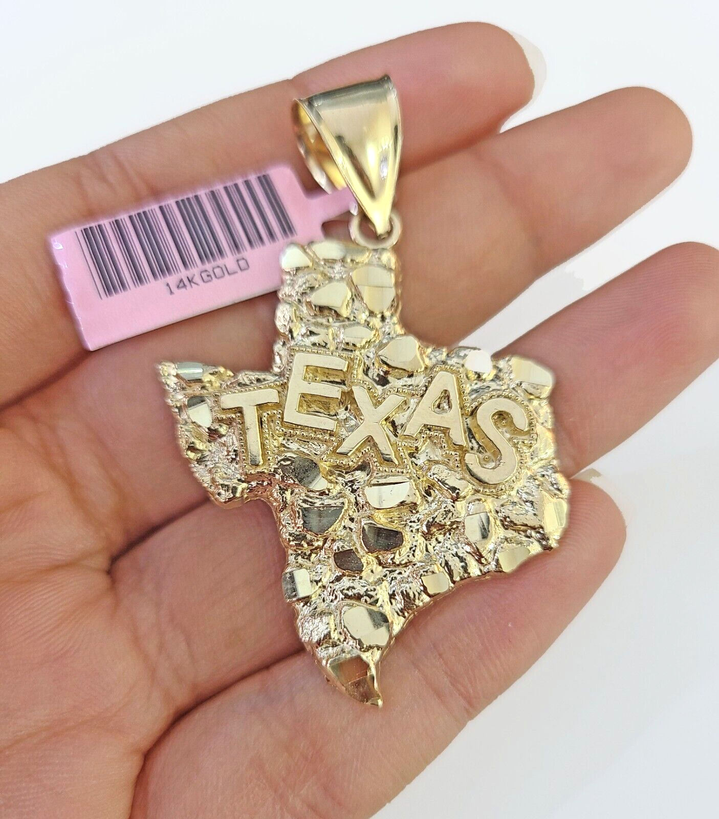 14k Yellow Gold Texas Map Charm / Pendant Real 14k Gold State Maps – GDJ