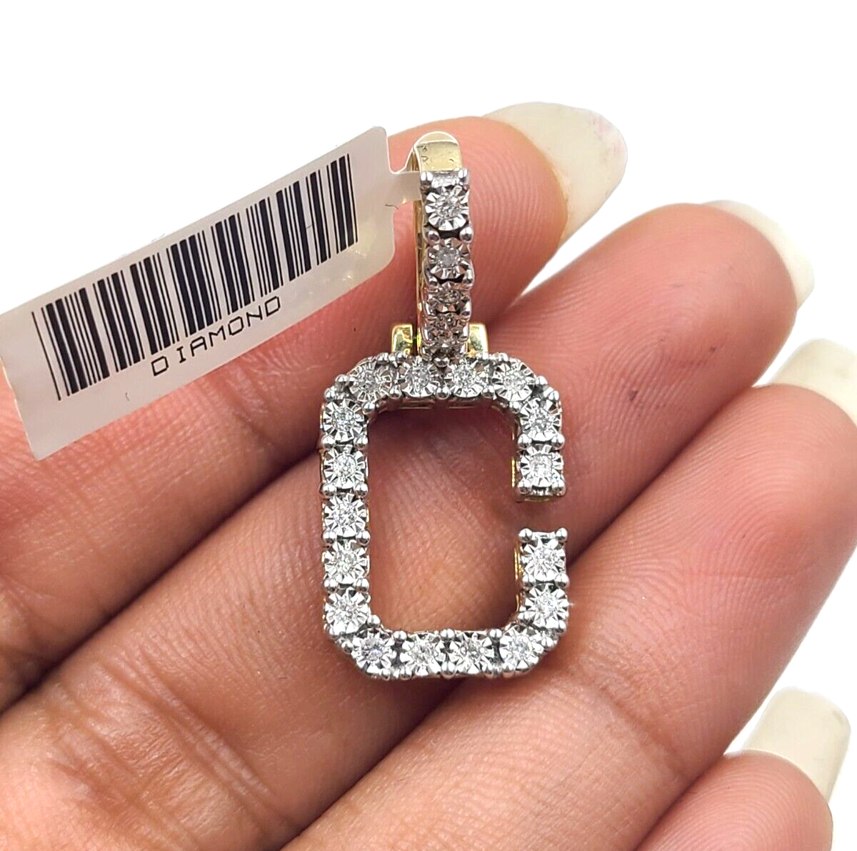 Real 10k Gold & Diamond Letter "C" Initial Alphabet Charm/Pendant 1.25 ...