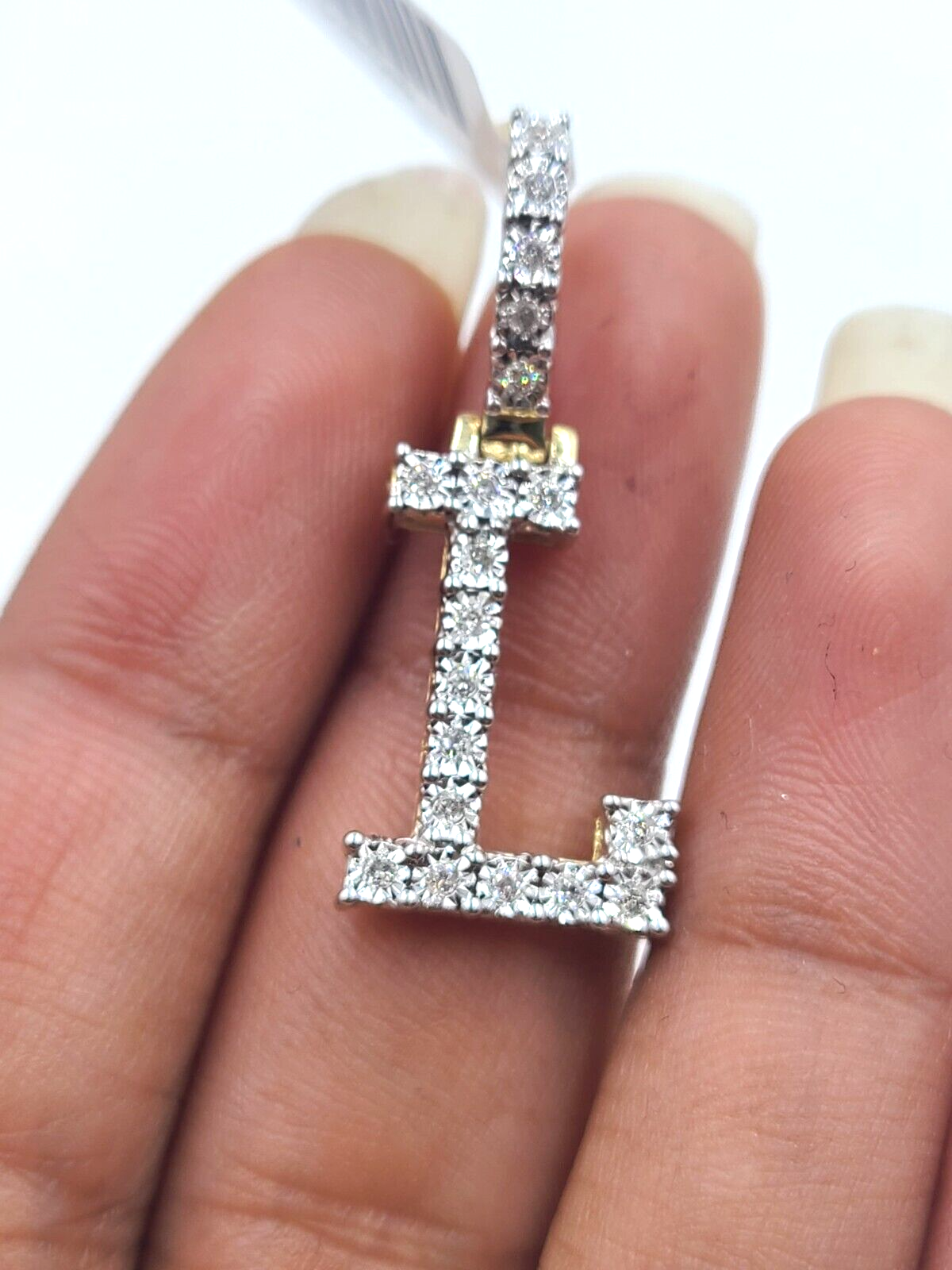 Real 10k Gold & Diamond Letter "L" Initial Alphabet Charm/Pendant 1.25 ...